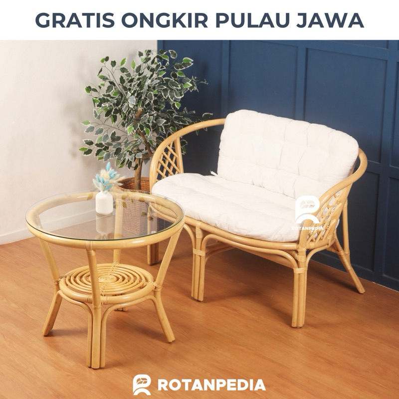 Jual Kursi Sofa Bahama Rotan Minimalis 2 Seater | Sofa Tamu Rotan ...