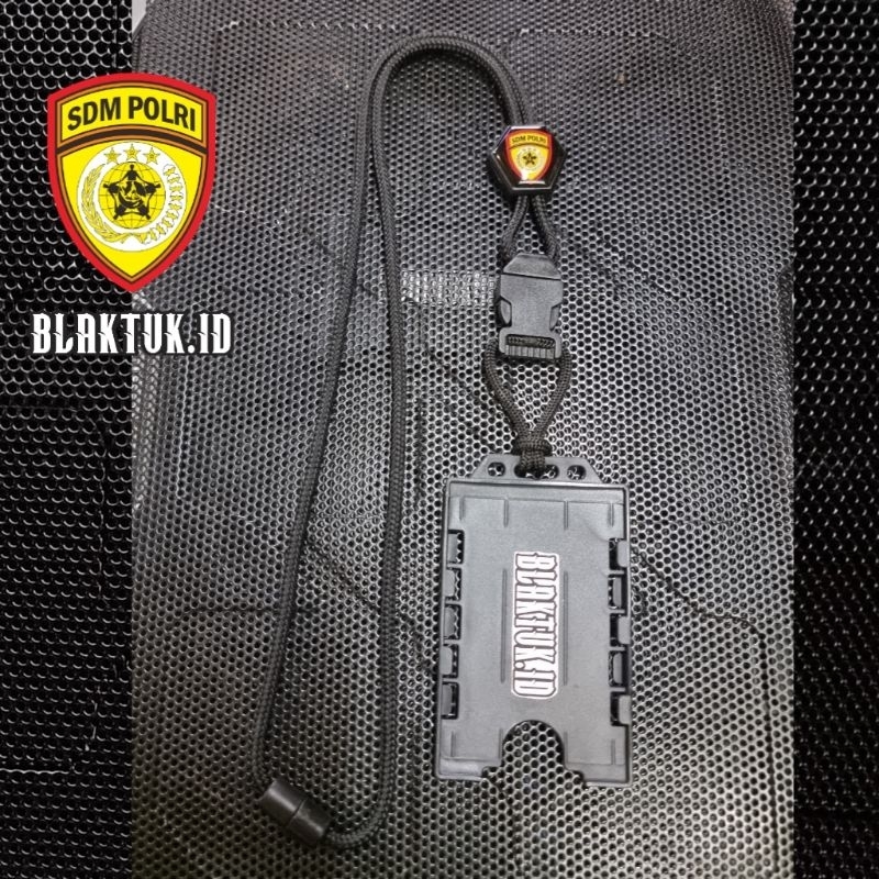 Jual Lanyard tactical holder id card Slide exagonal logo SDM POLRI ...
