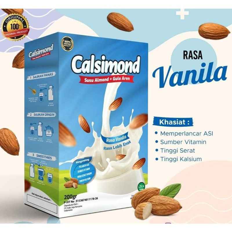 Jual Calsimond 200gr Susu Almond Vanila Plus Gula Aren untuk Memperkuat ...