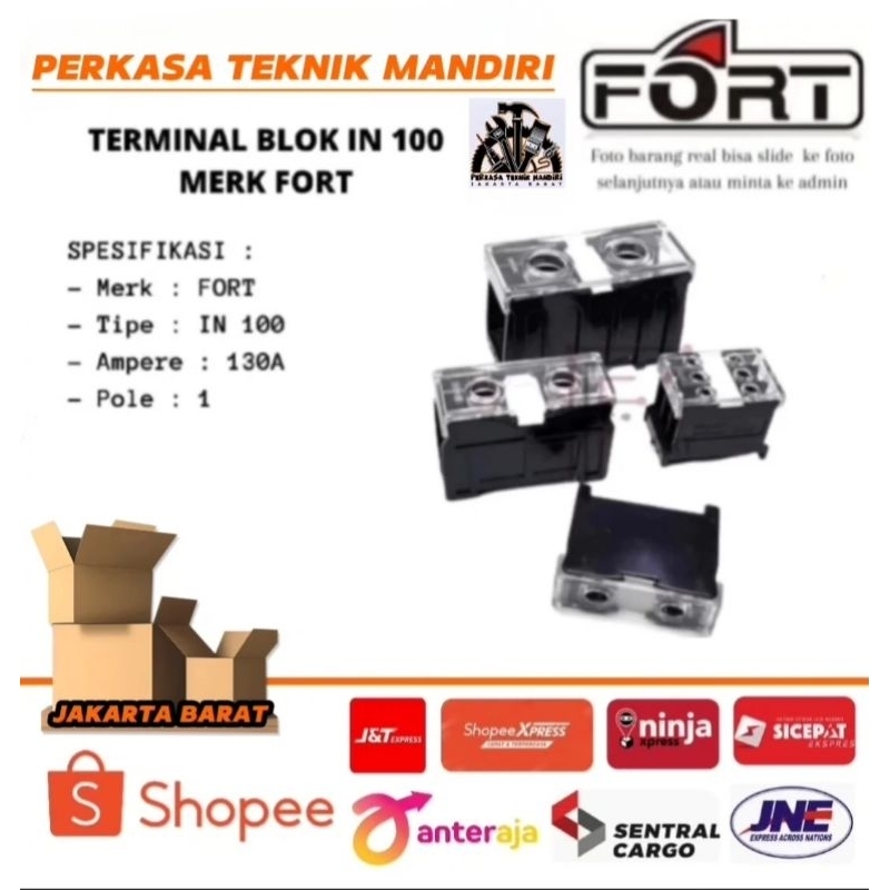 Jual TERMINAL BLOCK IN 100 130 AMPERE 1 POLE BLOK FORT | Shopee Indonesia