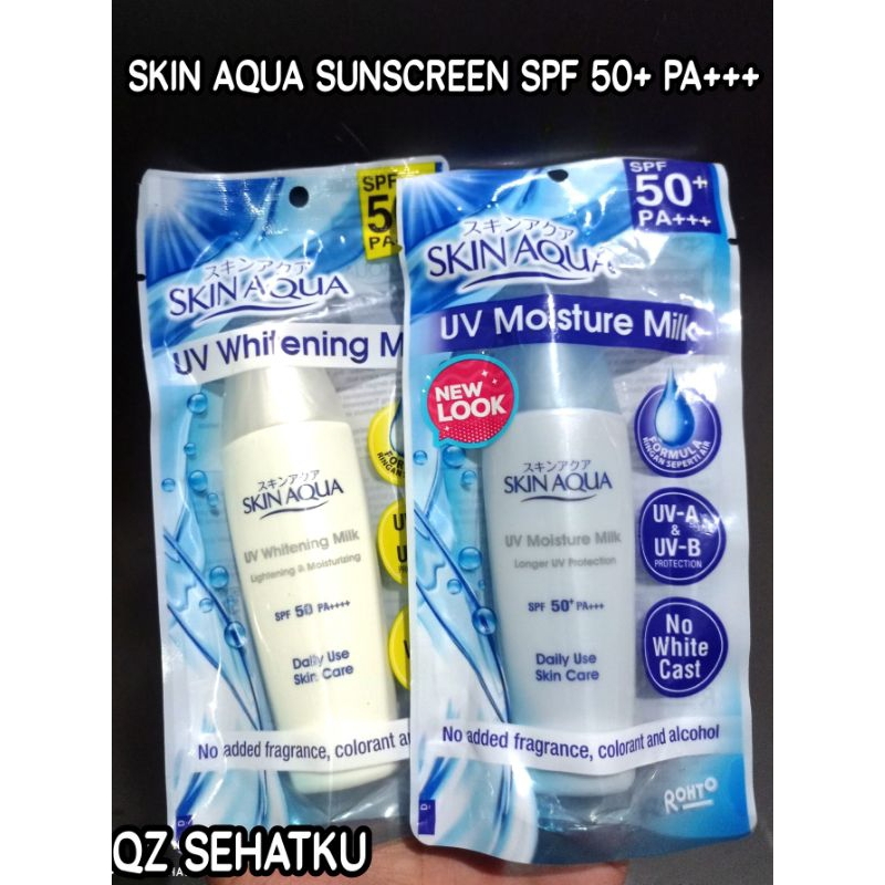 Jual SKIN AQUA SUNSCREEN SPF 50+ PA+++ UV MOISTURE MILK | UV WHITENING MILK | SKIN AQUA TONE UP ...