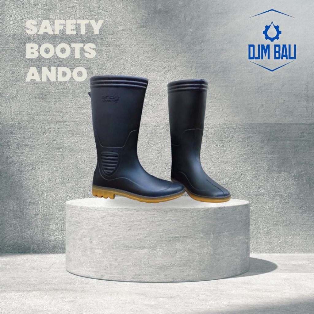 Jual Sepatu Boot Tinggi Ando hitam Kontruksi Proyek | Shopee Indonesia
