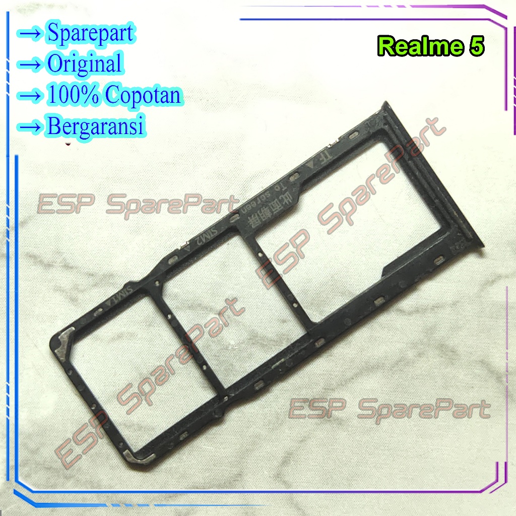 Jual Simtray Realme 5 - 5i Tempat Dudukan Slot Simcard Copotan | Shopee ...