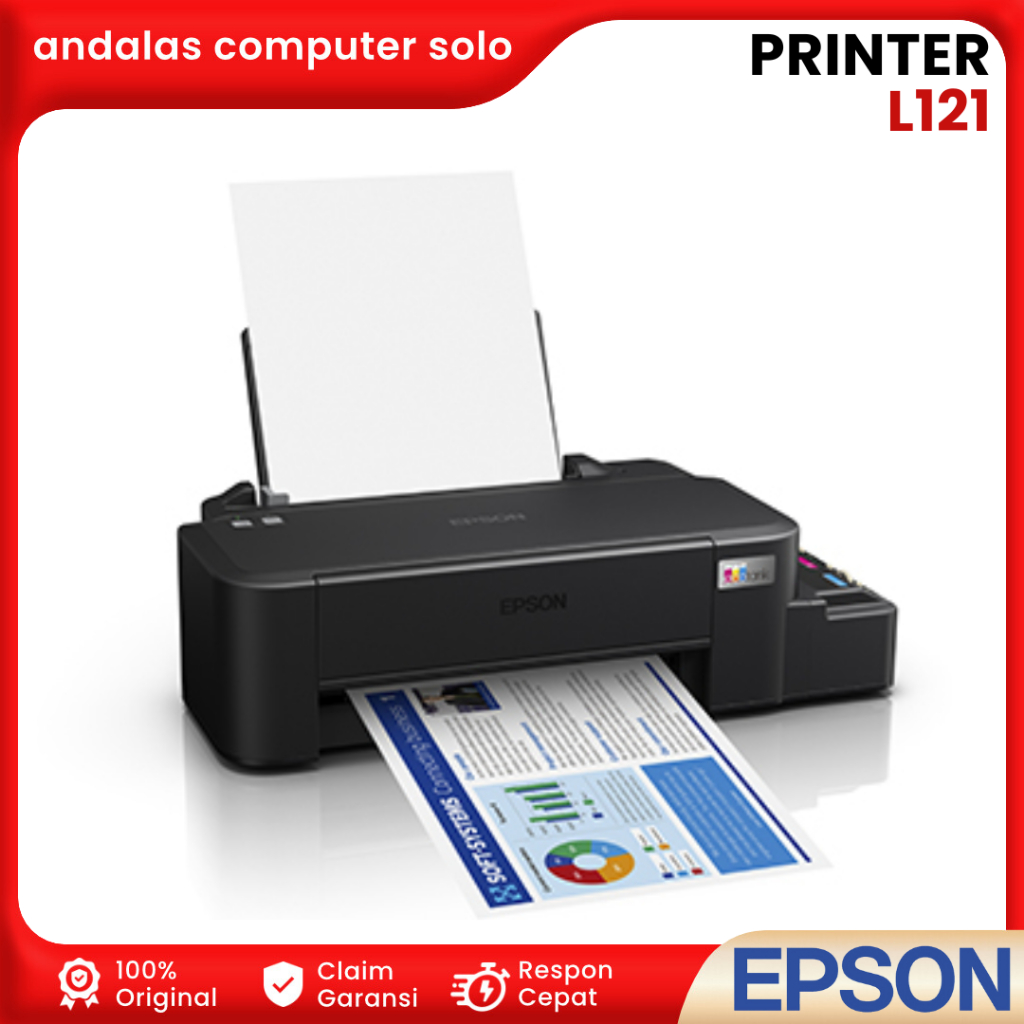 Jual Printer Epson EcoTank L121 A4 Ink Tank Printer Print Only Original ...