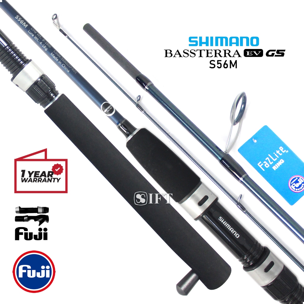 Jual Joran SHIMANO BASSTERRA EV GS Galatama | Fuji Fazlite + Seat [2021] Resmi | Shopee Indonesia
