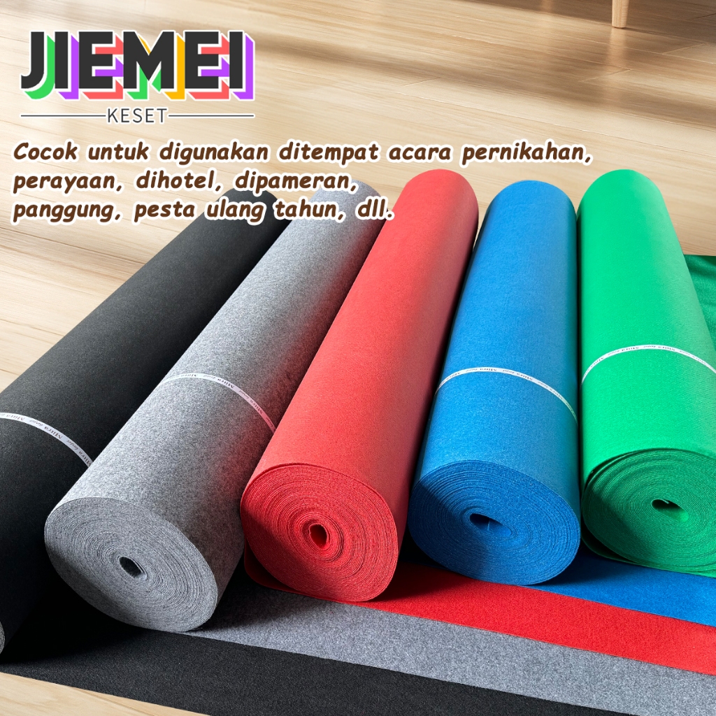 Jual JIEMEI Karpet Bludru 1 Roll 2x30M Karpet Pameran/Karpet Panggung ...