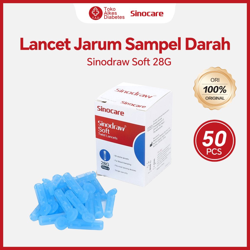 Jual Sinocare Blood Lancet Sinodraw 28G (50 pcs) | Shopee Indonesia