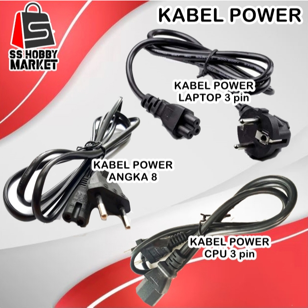 Jual Kabel power cpu pc Laptop komputer power computer adaptor charger ...