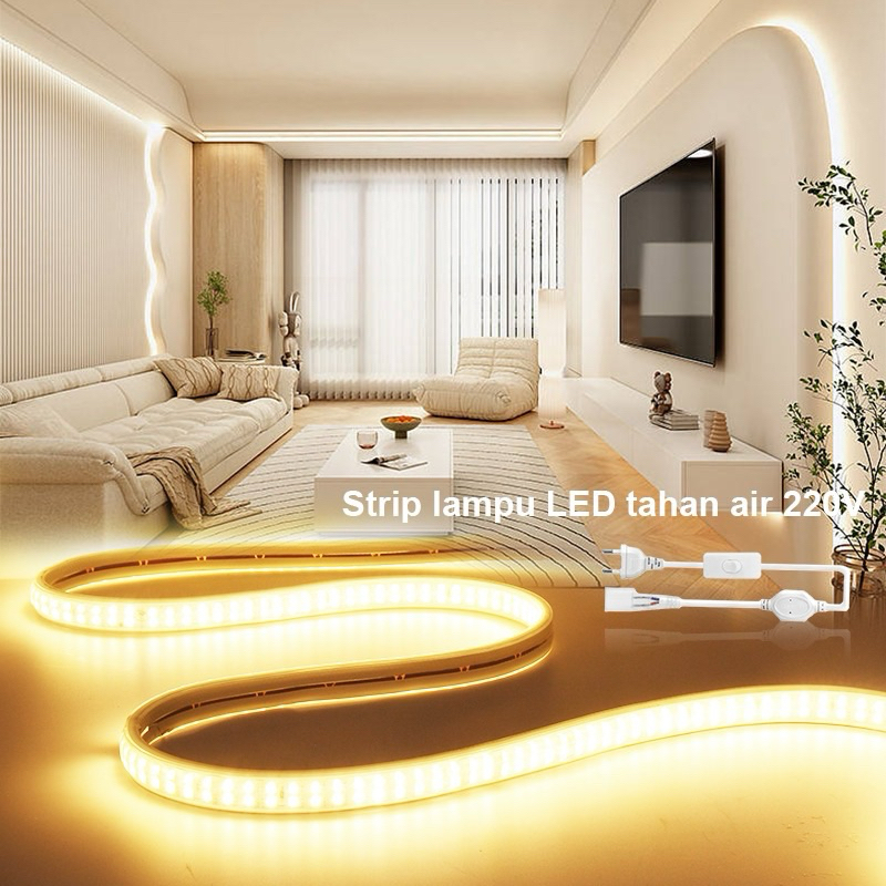 Jual Lampu strip LED jepit panjang 1 roll : 100 meter WARM WHITE ...