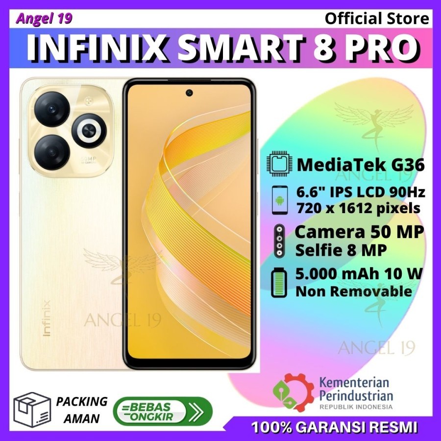 Jual INFINIX SMART 8 PRO 4/256 GB GARANSI RESMI | Shopee Indonesia