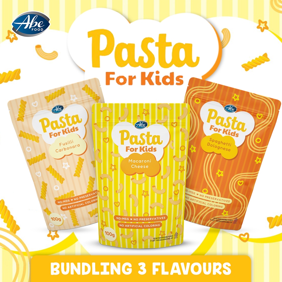 Jual Abe Food Pasta For Kids Bundle All Variant/ Fusili Carbonara ...