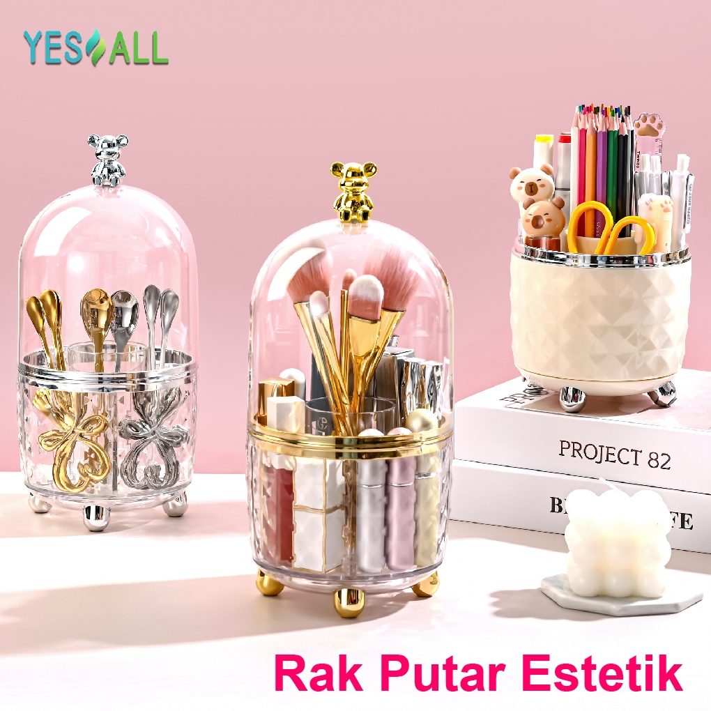 Jual YESALL rak kosmetik makeup crystal transparan aesthetic rak ...