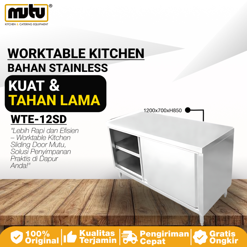 Jual MUTU Lemari Stainles Dapur Kitchen Restoran Pintu Sliding Geser ...