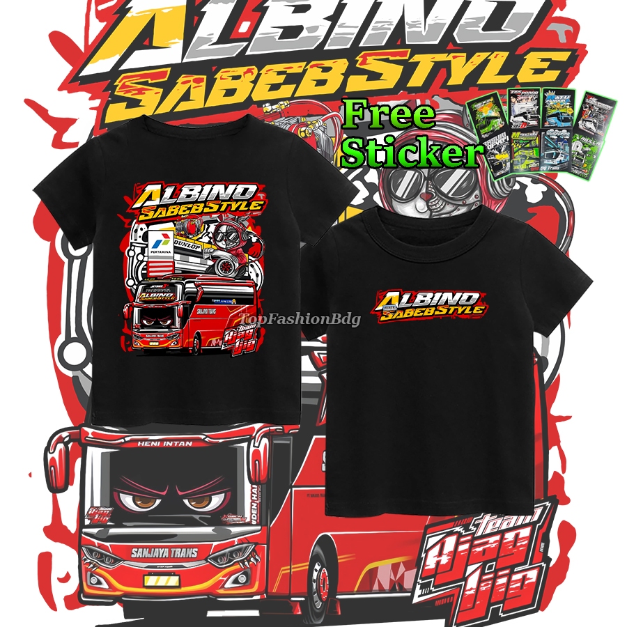 Jual Baju Anak Bus ALBINO SABEBSTYLE Vektor Bus Mania Depan Belakang ...