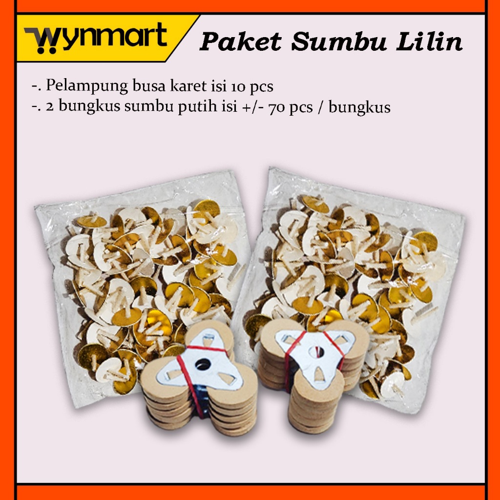 Jual Sumbu lilin 2 bungkus + Pelampung Busa Karet 10 pcs | Shopee Indonesia