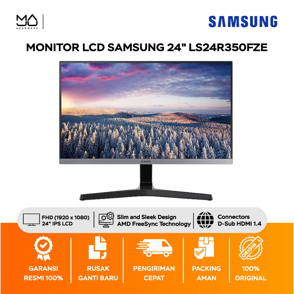 Jual Monitor Samsung 24" SR35 75Hz FHD IPS LS24R350FZE Bezel-less ...