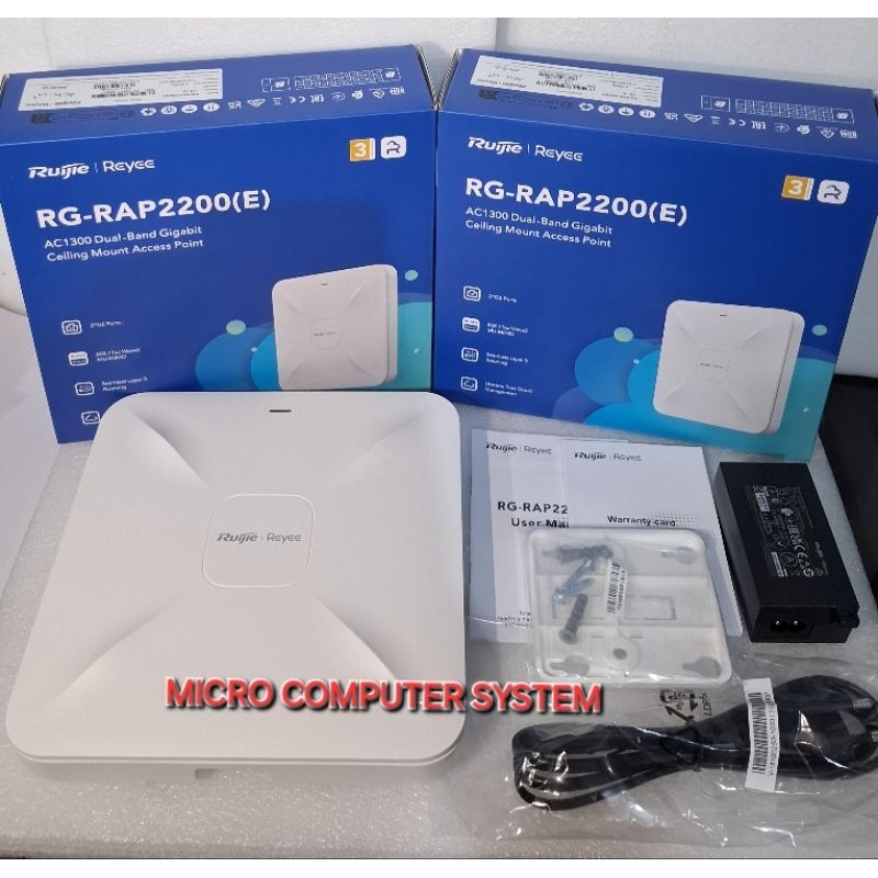 Jual RG-RAP2200E AC1300 Dual Band Ceiling Access Point Rujie | Shopee ...