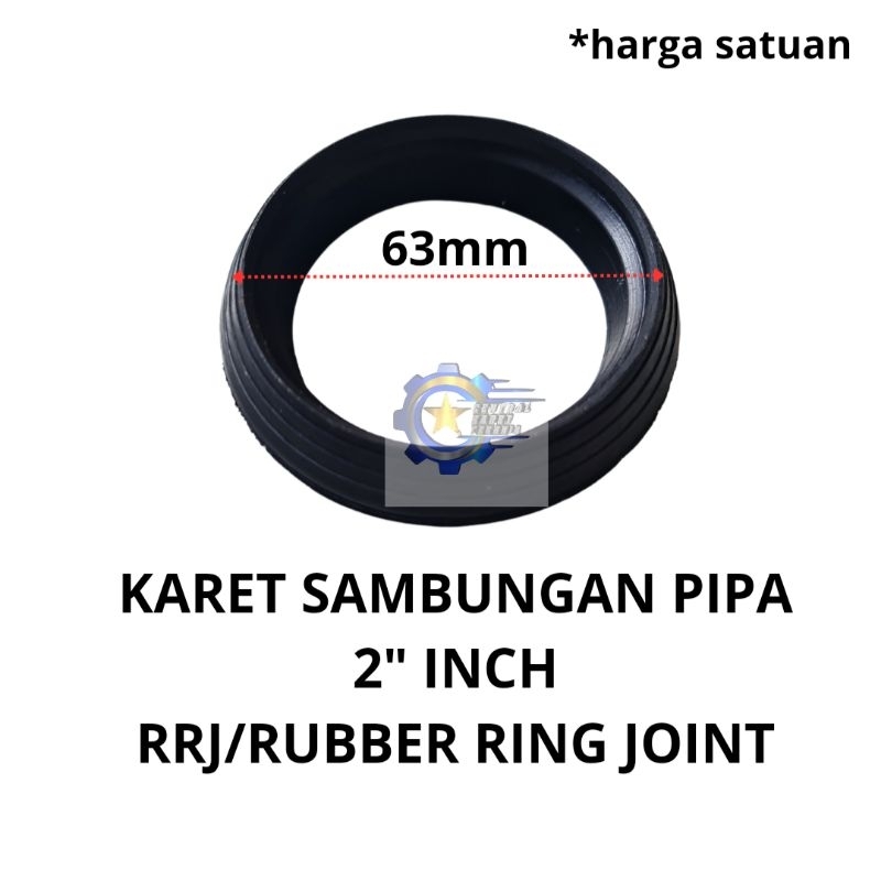 Jual Karet sambungan pipa PVC 2" inch/rubber ring join diameter 63mm ...