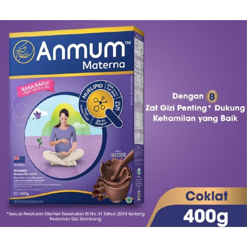 Jual Anmum Materna Susu Nutrisi Ibu Hamil Coklat 400g | Shopee Indonesia