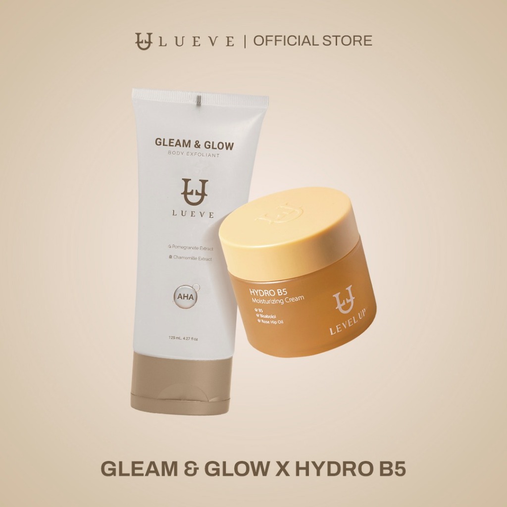 Jual LUEVE Gleam & Glow Body Exfoliant 125 ml + LUEVE BEAUTE Hydro B5 ...