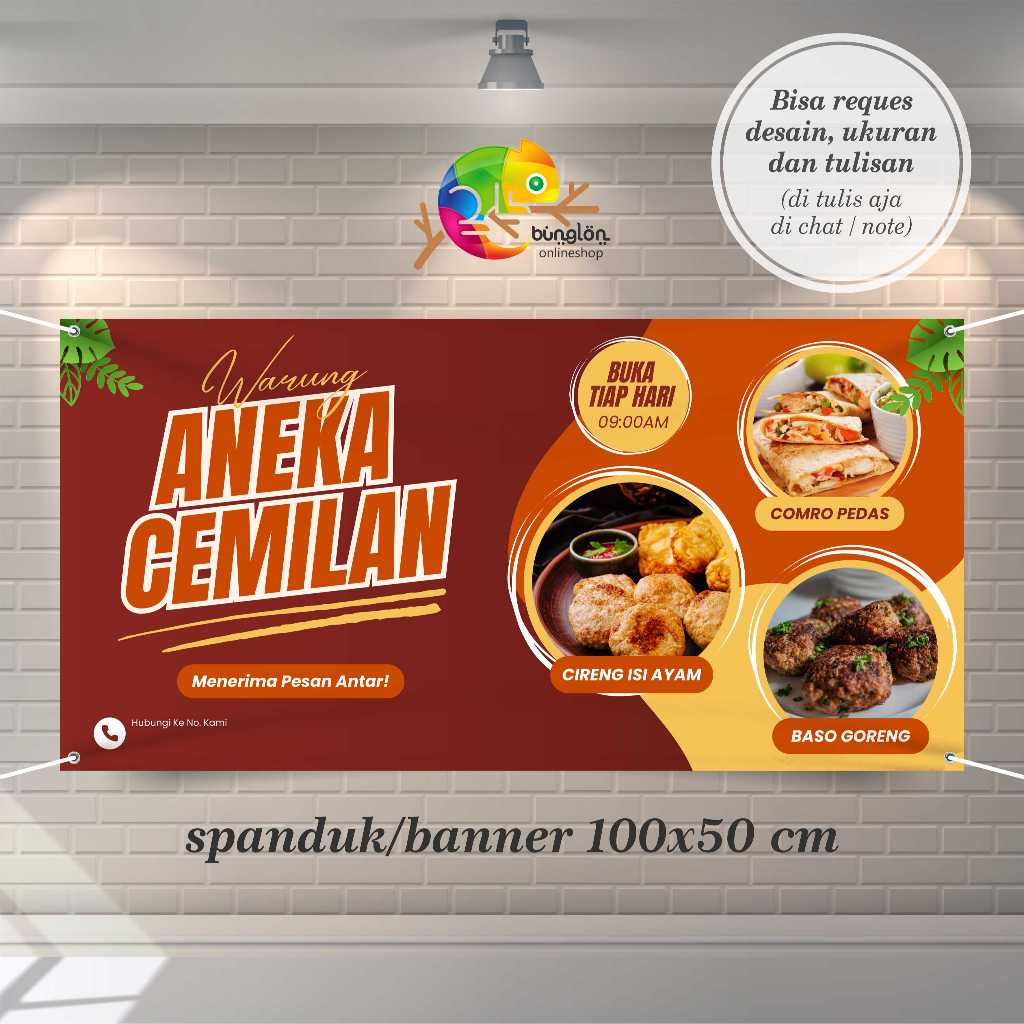 Jual Cetak Spanduk Banner Oranye dan Kuning Organik Minimalis Banner ...