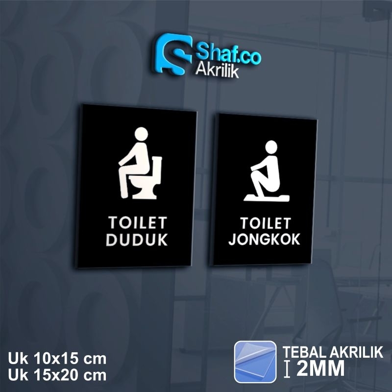 Jual AKRILIK SIGN BOARD TOILET JONGKOK // ACRYLIC TOILET DUDUK // RAMBU ...