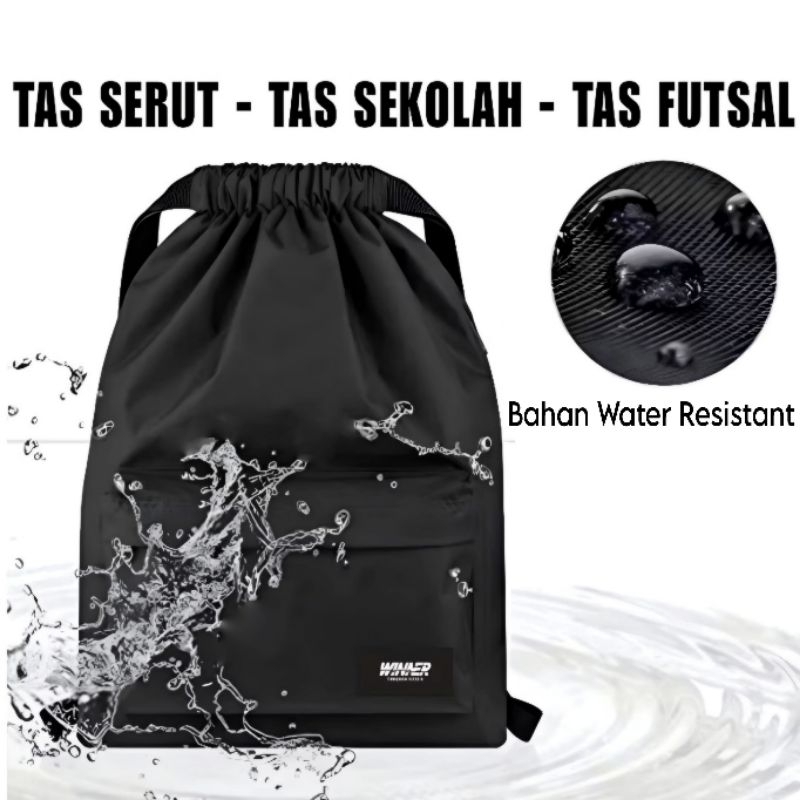 Jual Tas Serut Tas Sekolah Tas Futsal Tas Pria Ransel Serut Tas Ransel ...