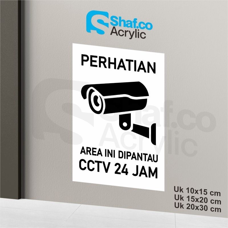 Jual STICKER PERHATIAN AREA INI DIPANTAU CCTV 24 JAM // STIKER CCTV // RAMBU-RAMBU | Shopee ...