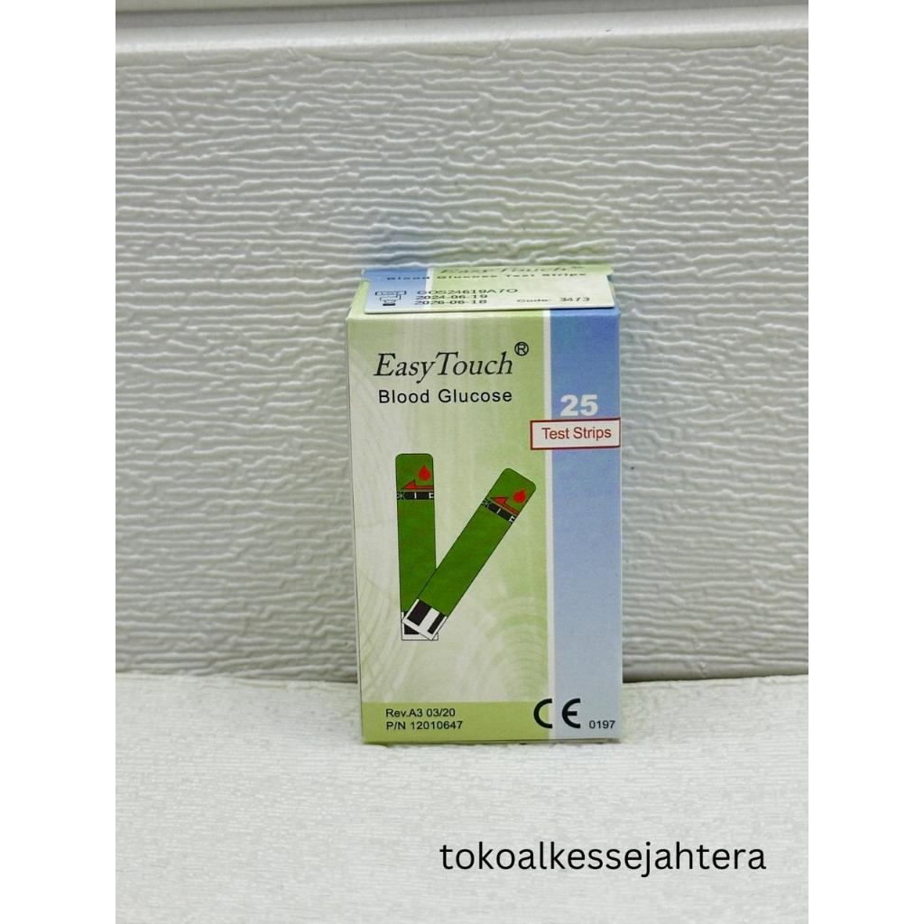 Jual EASY TOUCH STRIP TEST CEK GULA DARAH ISI 25 STIK GDS GLUCOSE ...