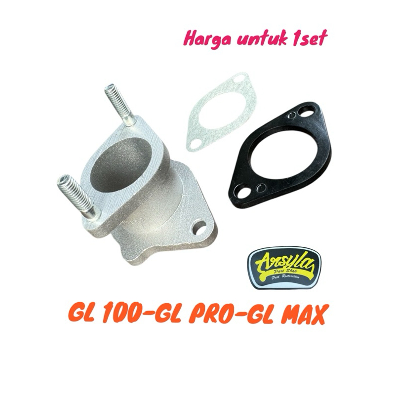 Jual manipul karburator viar honda gl 100 gl pro gl max megapro old intake manifold jialing roda ...