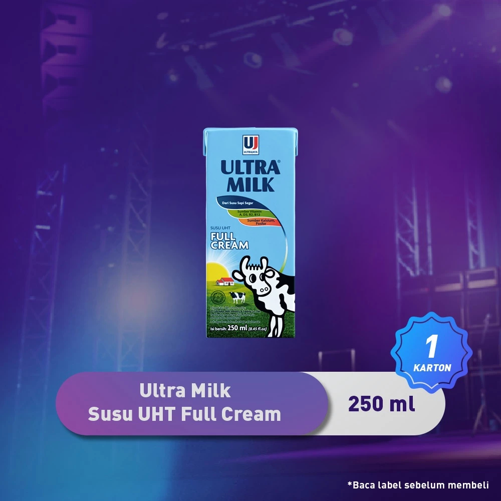 Jual Susu Ultra Milk Full Cream - 250 ml - 1 Dus isi 24 pcs - [ Exp Jun 2024] | Shopee Indonesia