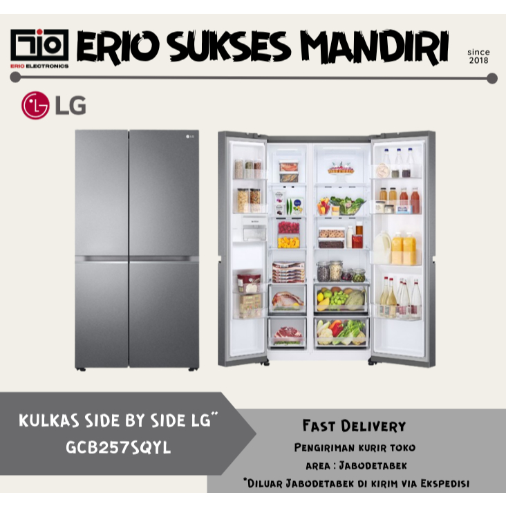 Jual LG GC-B257SQYL KULKAS SIDE BY SIDE GCB257 GC-B257 257SQYL GC-B257SQYL | Shopee Indonesia