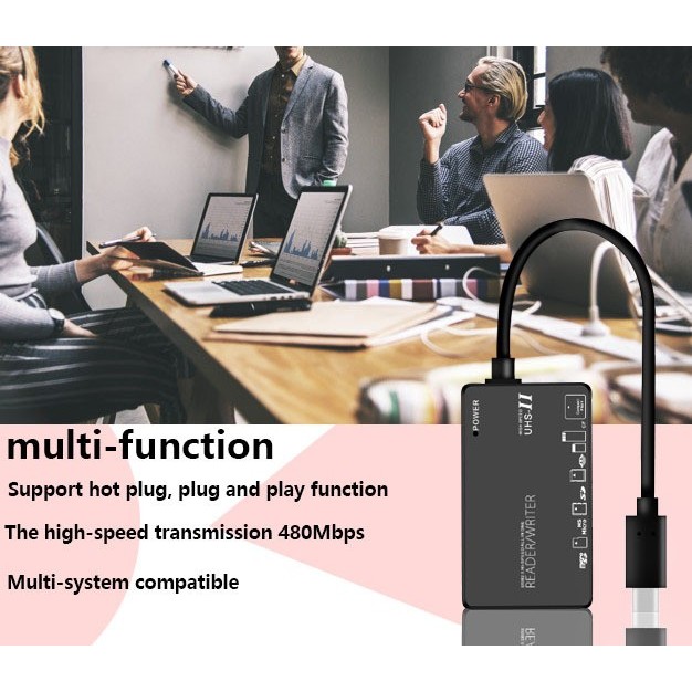 Jual 6-IN-1 Memory Card Reader USB 2.0 High-Speed Adapter for Micro/Usb ...