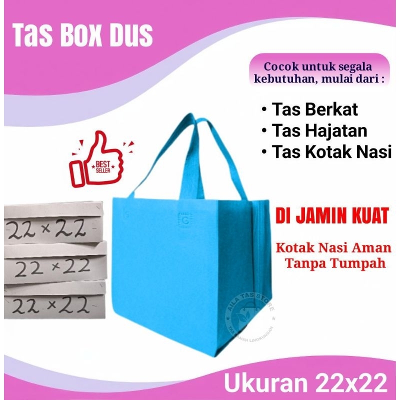 Jual (isi 12 PCS) Tas Box Dus pres 22x22 | Tas Kotak Nasi | Tas Box Hajatan Harga per Lusin ...
