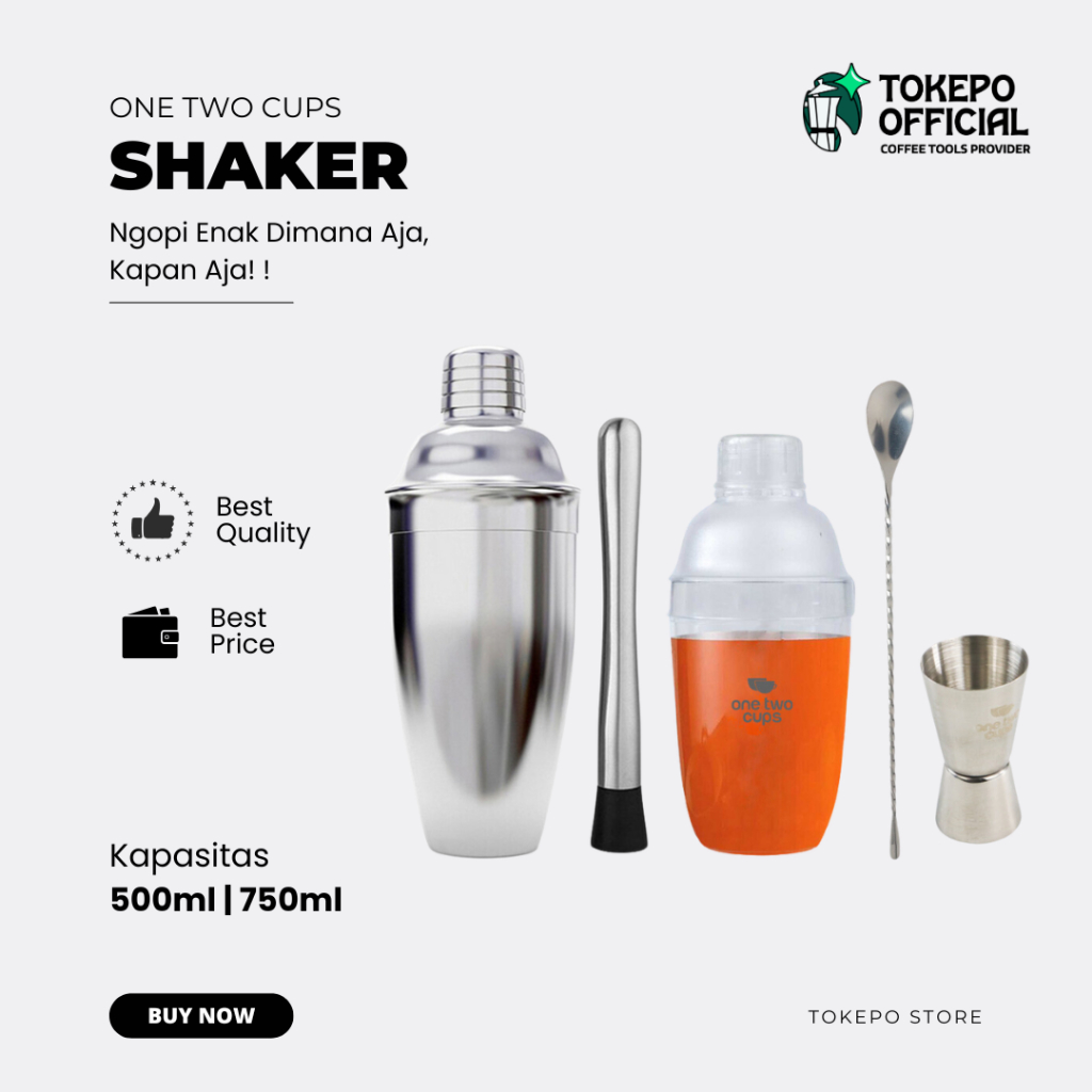 Jual Bartender Shaker Stainless Plastik Muddler Sendok Stirring Jigger ...