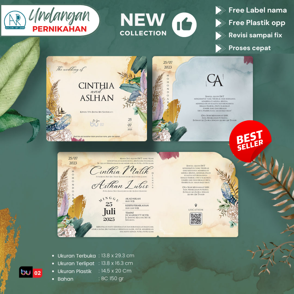 Jual Beu02 Undangan Pernikahan Custom | invitation wedding undangan ...