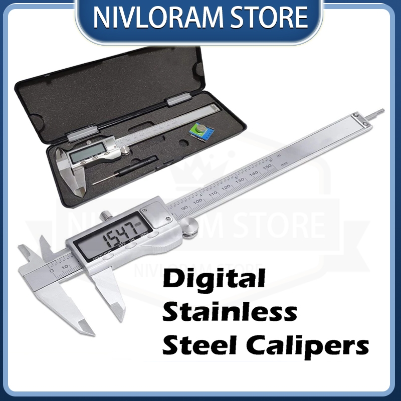 Jual Sigmat Jangka Sorong Digital LCD Vernier Caliper Micrometer Stainless | Shopee Indonesia