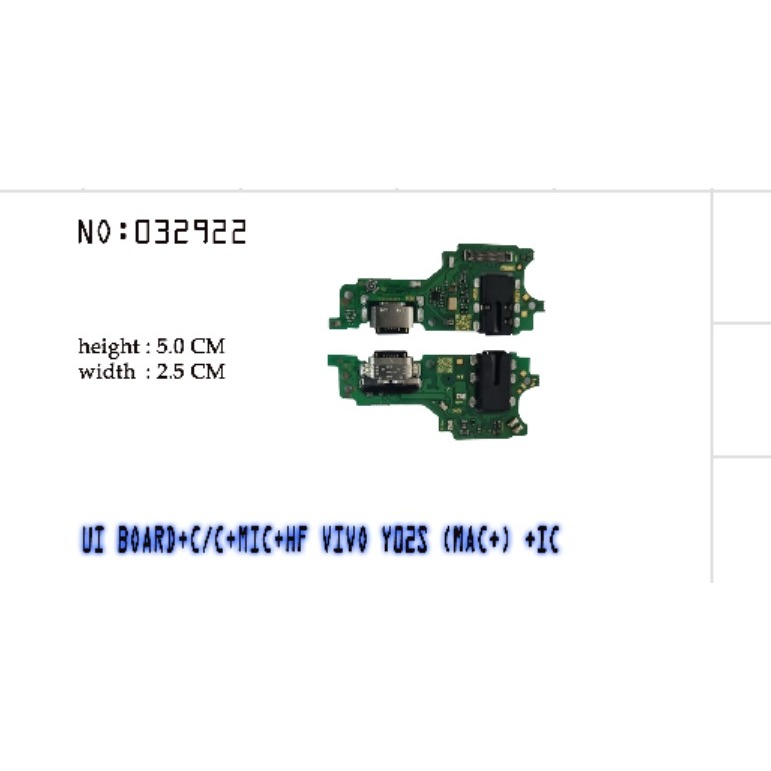 Jual (ORI) BOARD CAS MIC HF VIVO Y02S VIVO Y16 2022 (MAC+) +IC FULL IC ...