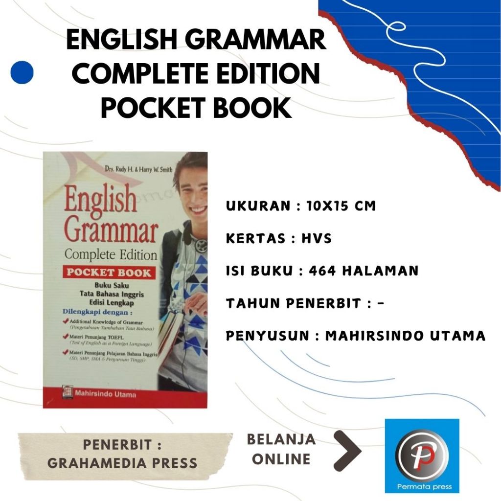 Jual ENGLISH GRAMMAR COMPLETE EDITION POCKET BOOK - MAHIRSINDO UTAMA ...