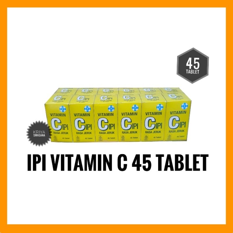 Jual IPI VITAMIN C 12 BOTOL ISI 45 TABLET X 12 PCS 1 LUSIN | Shopee Indonesia
