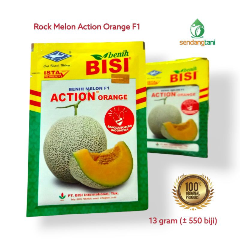 Jual ACTION ORANGE F1 Benih Bibit Rock Melon Daging Merah Orange ...