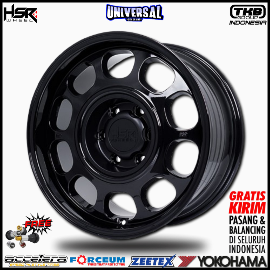 Jual VELG HSR MODEL MONOBLOCK R18 PCD6x139,7 FULL BLACK COCOK DI VRZ ...