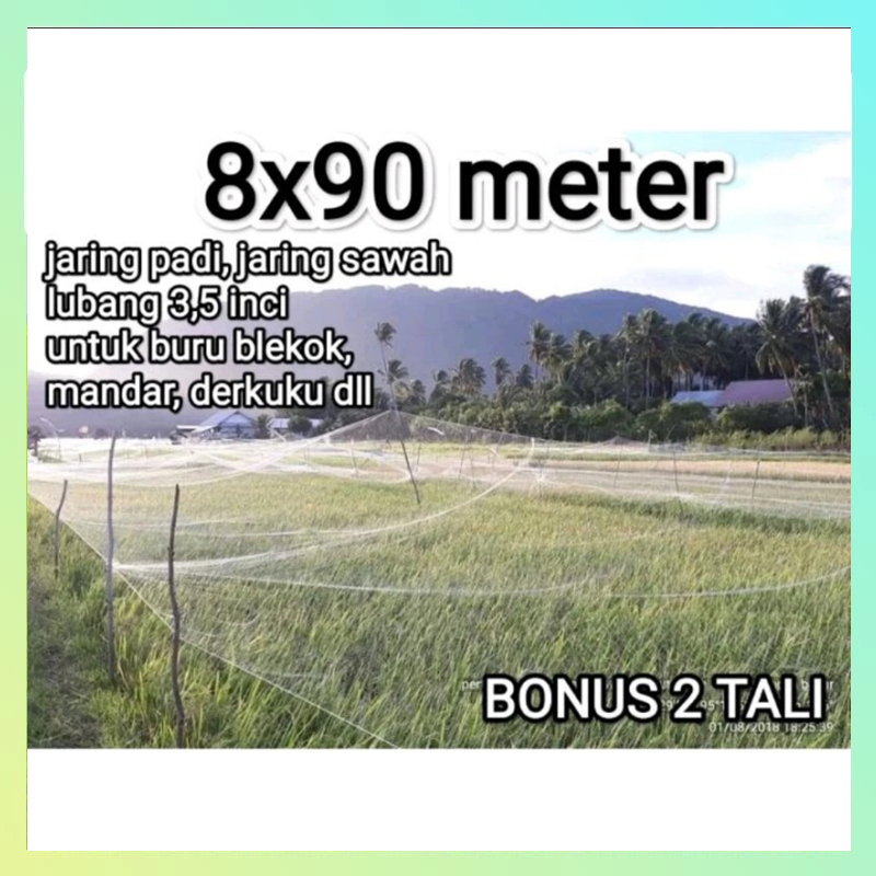 Jual Jaring burung padi sawah 8x90m jaring burung perkutut jaring ...