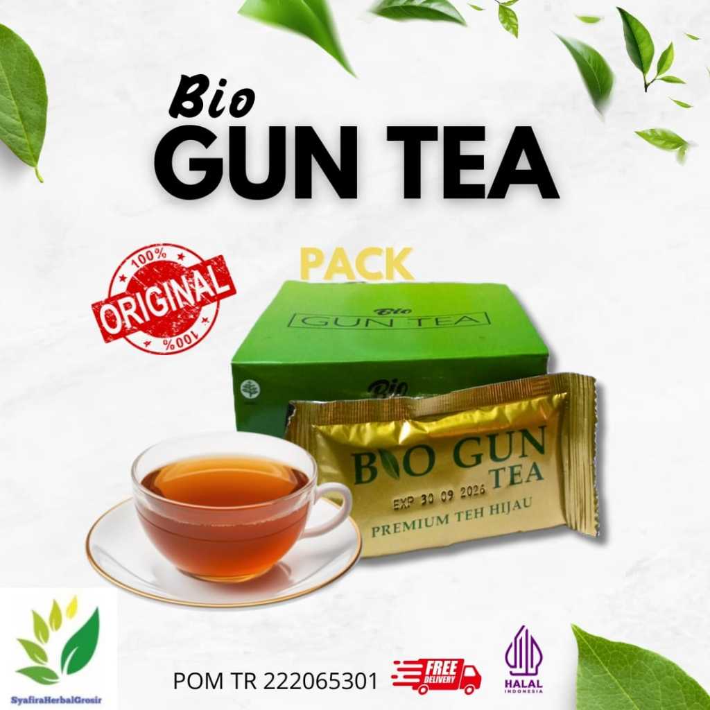 Jual Bio Gun Tea ( Teh Hijau Premium) 1 box 12sachet | Shopee Indonesia
