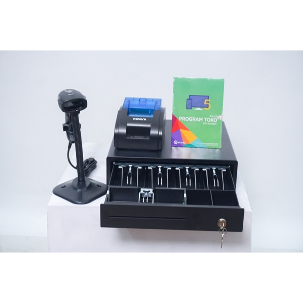 Jual PAKET PROGRAM IPOS 5 BARCODE SCANNER PRINTER KASIR CASH DRAWER GARANSI 1 TAHUN | Shopee ...