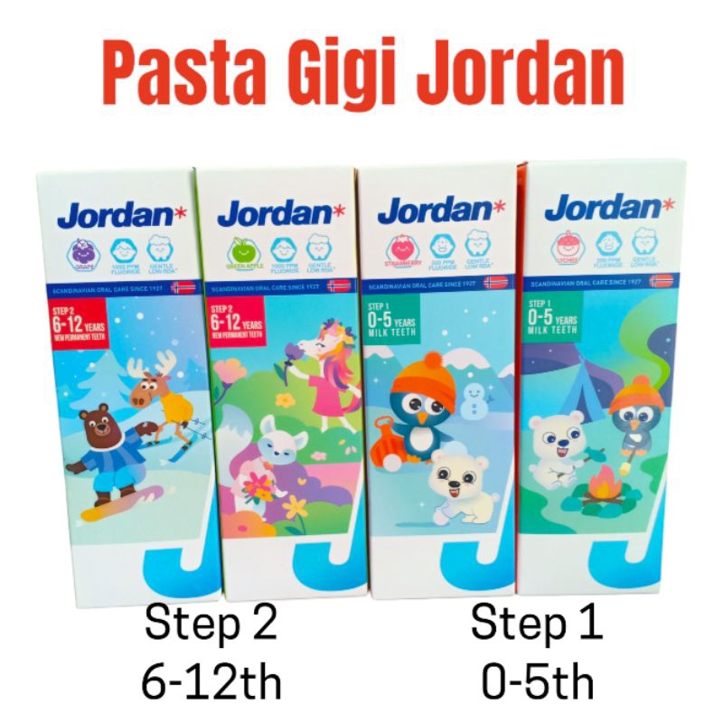 Jual JORDAN TOOTHPASTE STEP 1-2 ( harga satuan) /step 1 0-5 Tahun ...