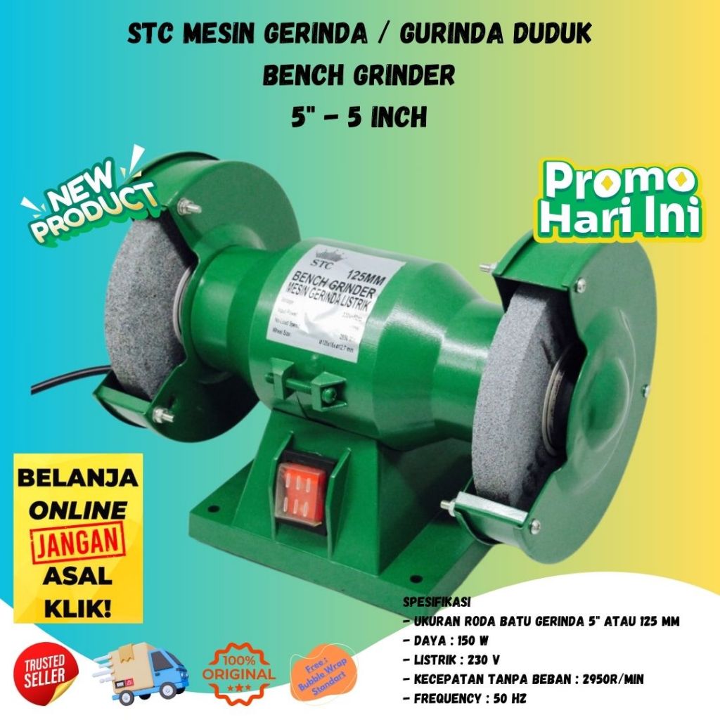 Jual STC Mesin Gerinda / Gurinda Duduk / Bench Grinder 5 inch 125mm ...