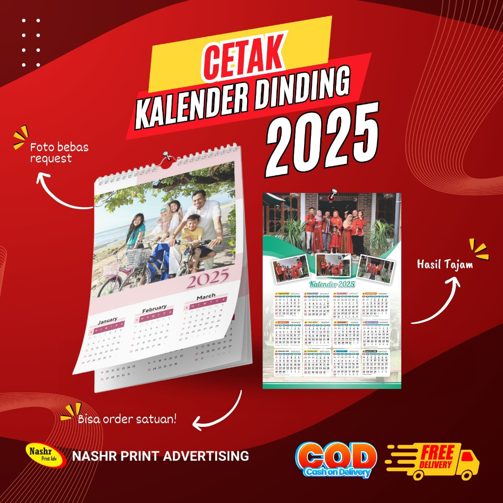 Jual KALENDER 2025 I KALENDER CUSTOM I KALENDER SEKOLAH I KALENDER ...