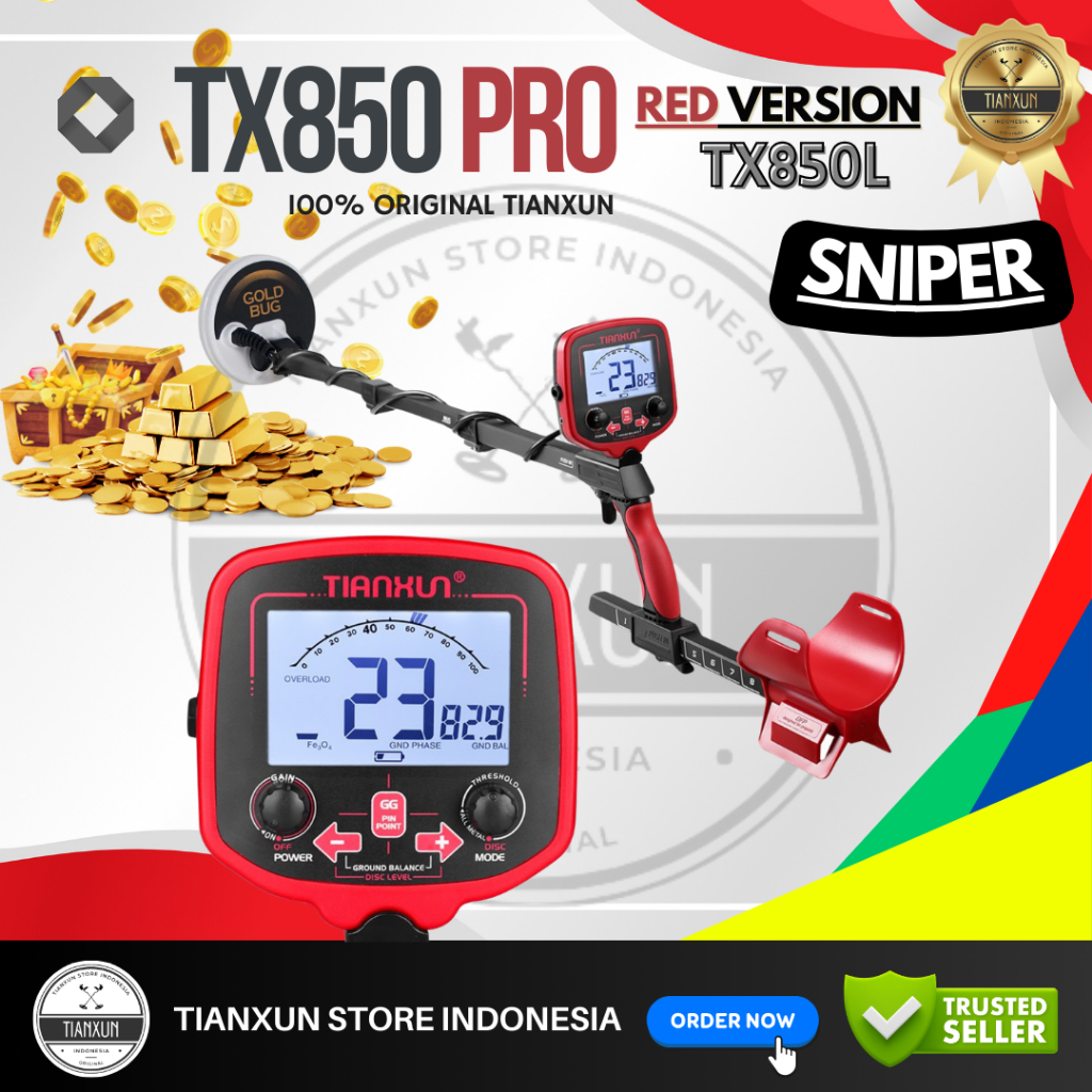 Jual ORIGINAL TIANXUN TX850 PRO SNIPER COIL 5" METAL DETECTOR ...