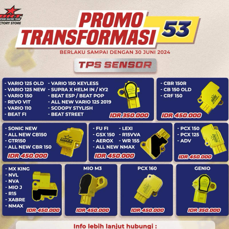 Jual Sensor TPS BRT Presisi Motor Honda | Sensor TPS BRT Super Flow ...
